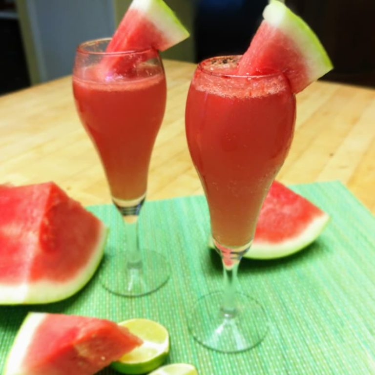 Watermelon Margarita Mimosas | Namaste Home Cooking